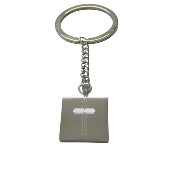 Kiola Designs | Accessories | Silver Toned Etched Lined Religious Cross ...